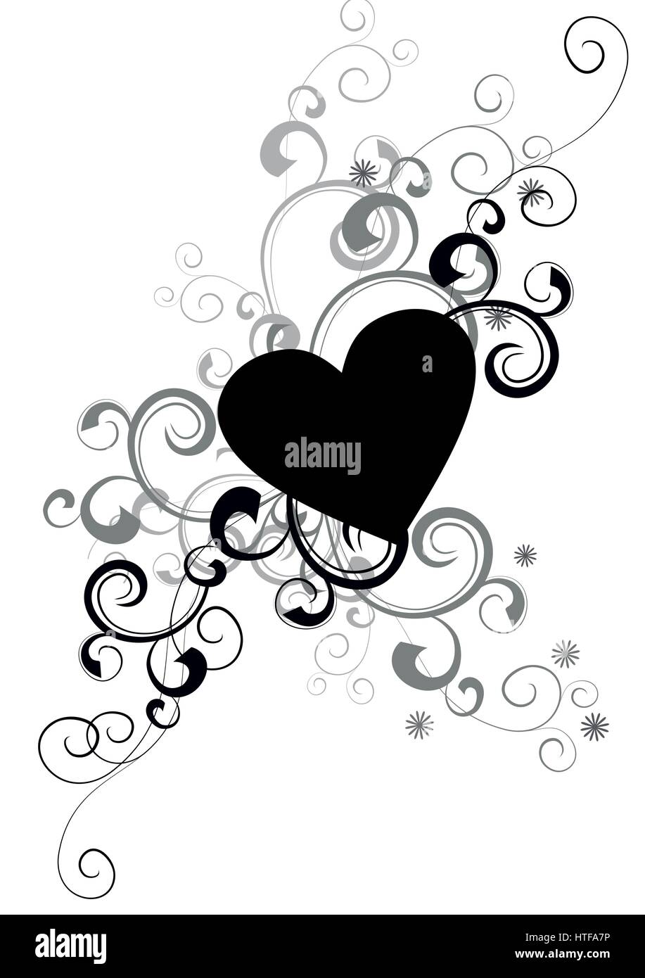 vector black heart Stock Vector Image & Art - Alamy