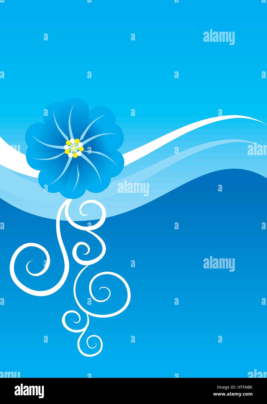 blue flower vector background Stock Vector Image & Art - Alamy