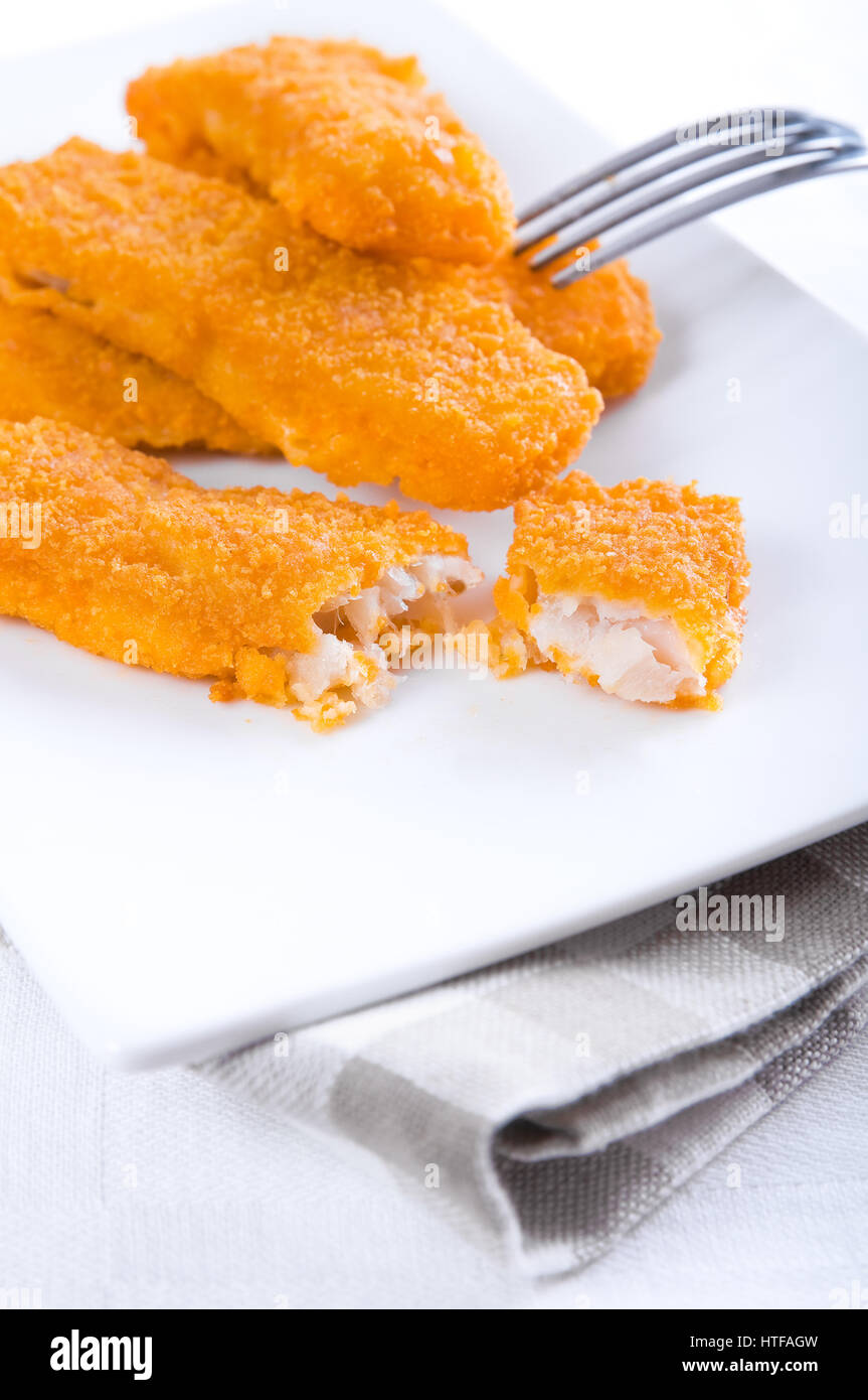 Fried fish sticks Stock Photo - Alamy