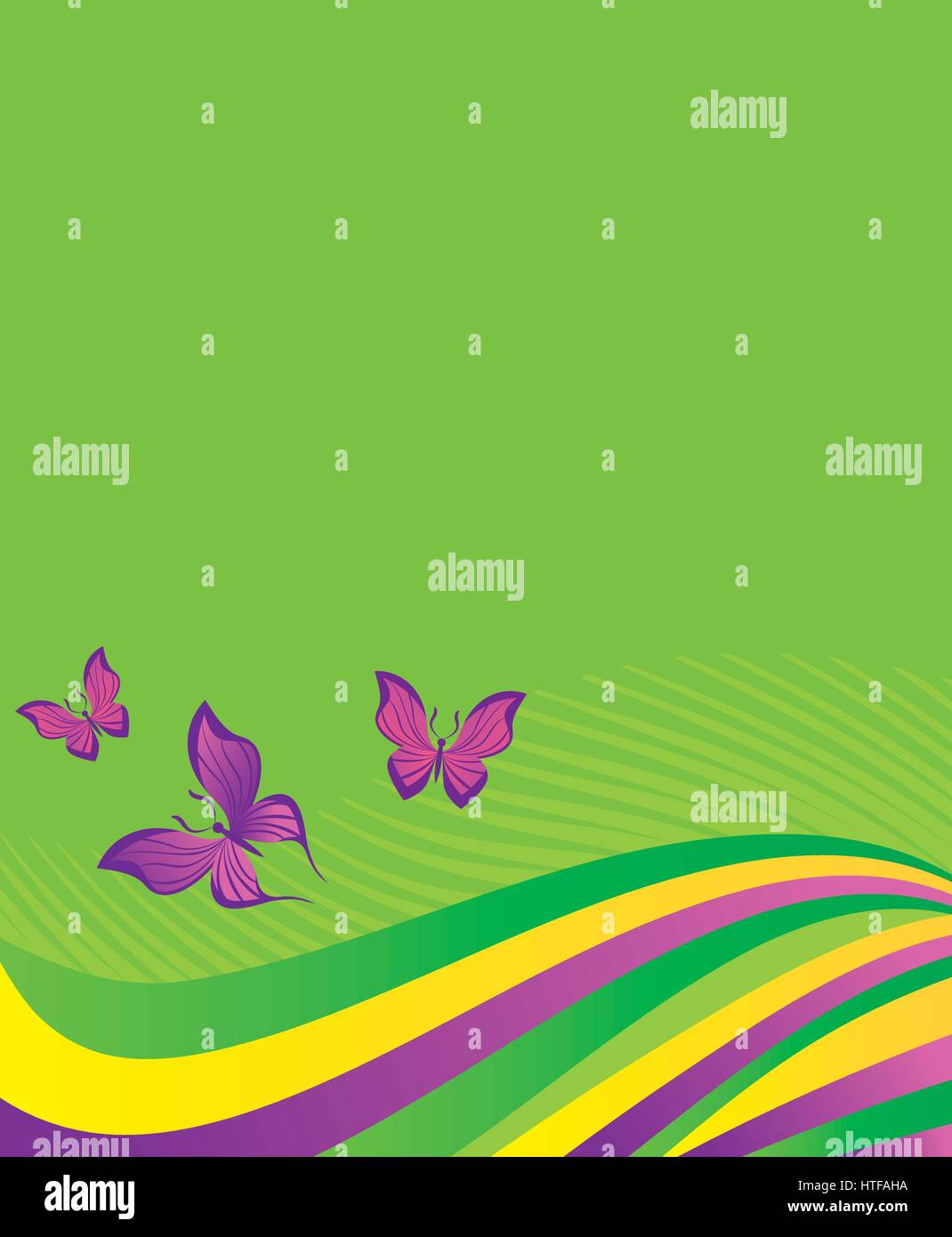 green background with butterflies Stock Vector Image & Art - Alamy