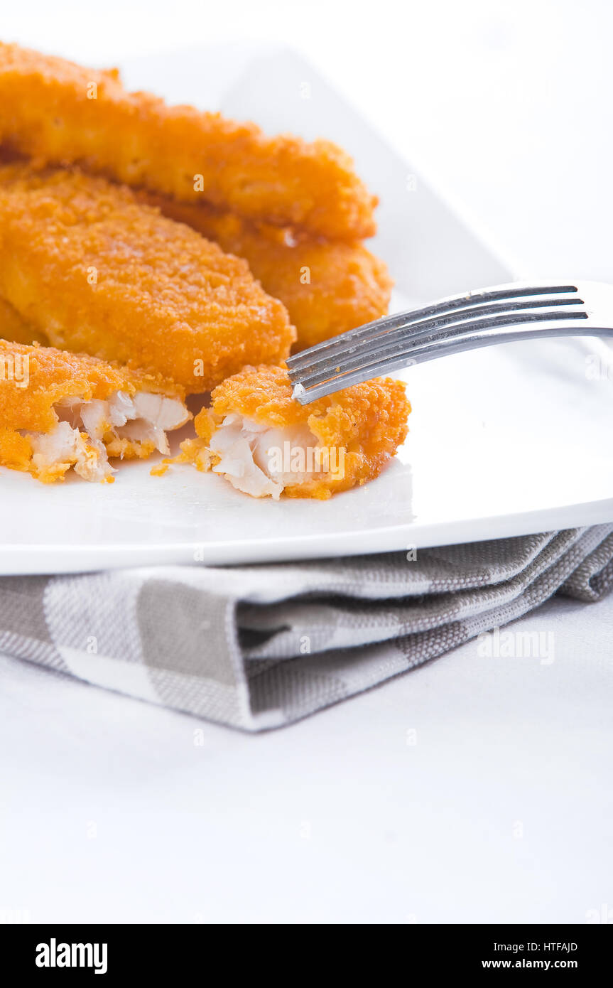 Fried fish sticks Stock Photo - Alamy