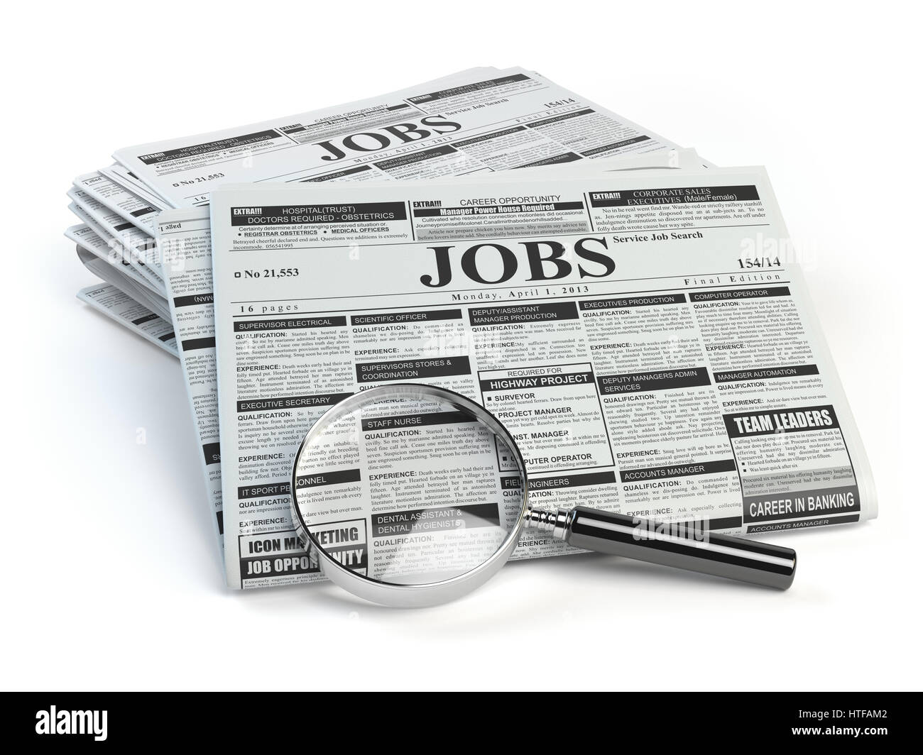 Newspaper Job Ads Clipart