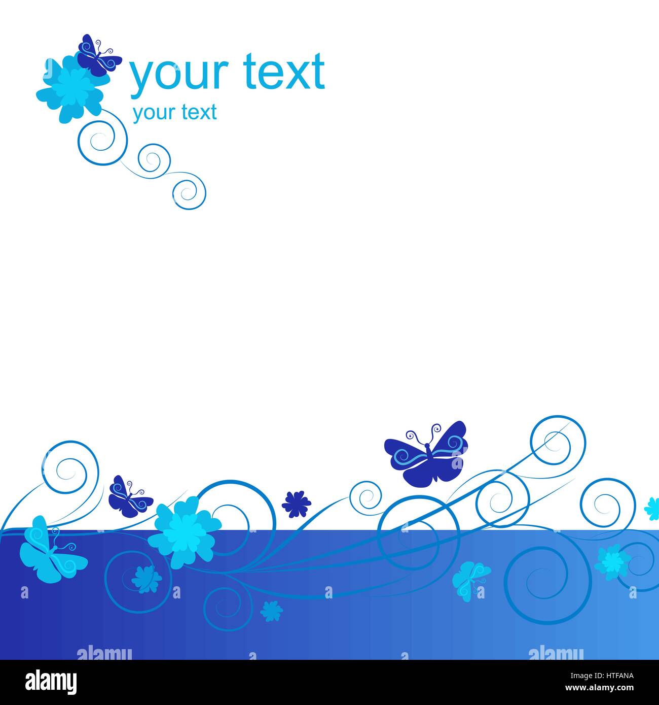 Blue Butterfly Border Designs