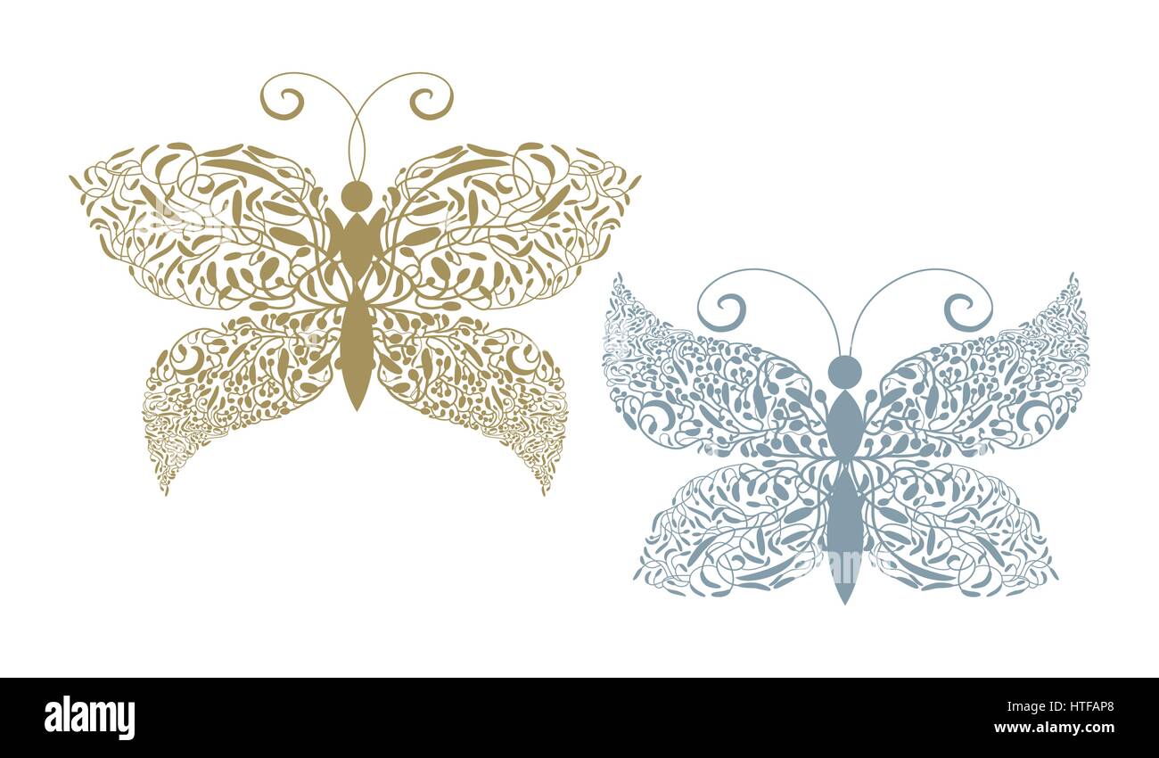 vector butterflies set Stock Vector Image & Art - Alamy
