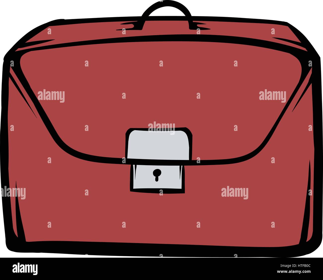 Brown business briefcase icon in cartoon style isolated vector ...