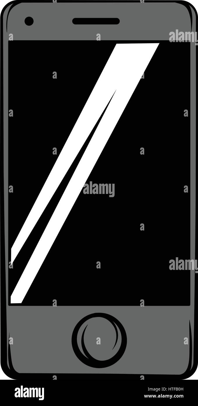 Modern smartphone icon in cartoon style isolated vector illustration ...