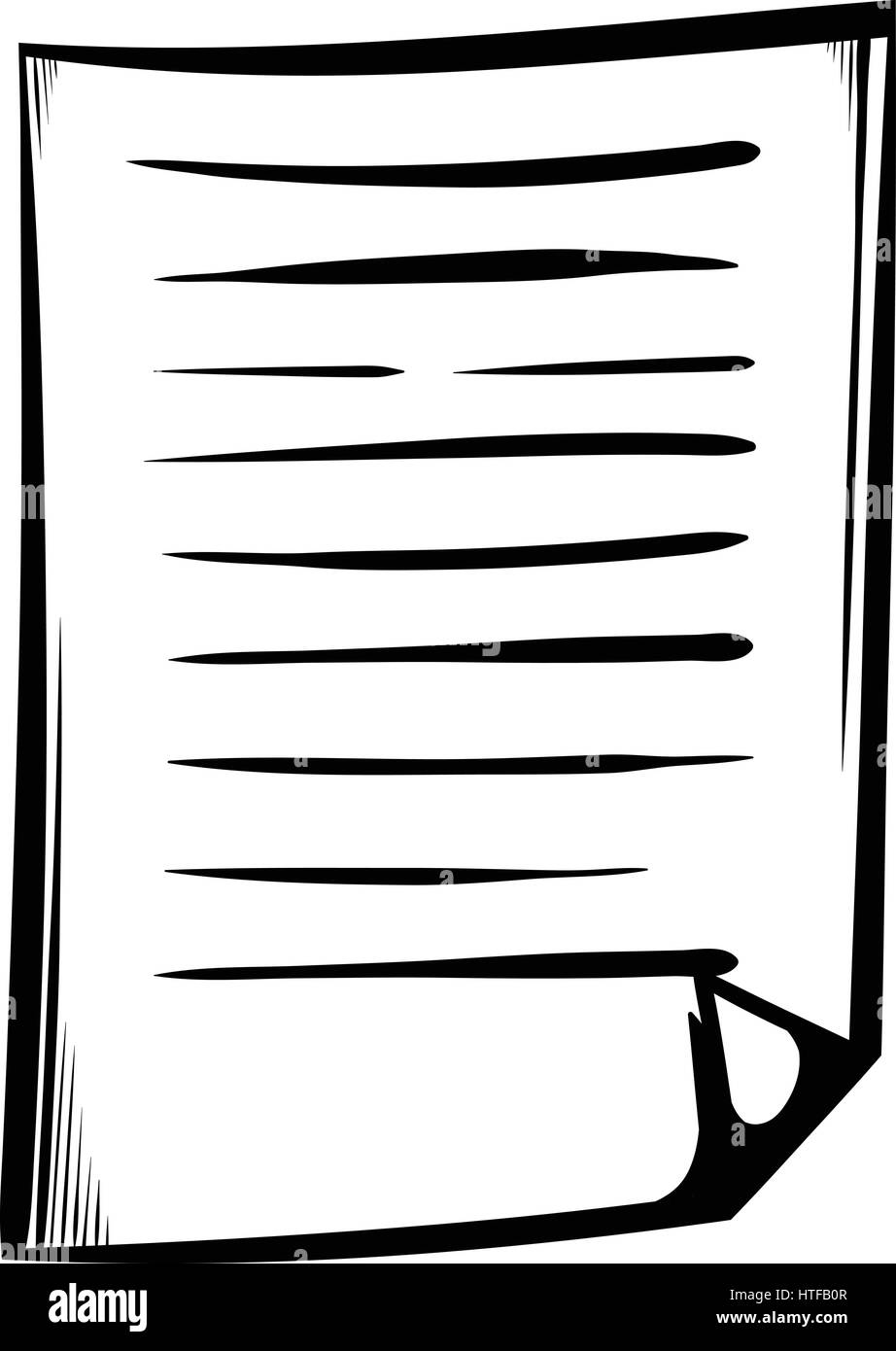 Lined paper icon in cartoon style isolated vector illustration Stock ...