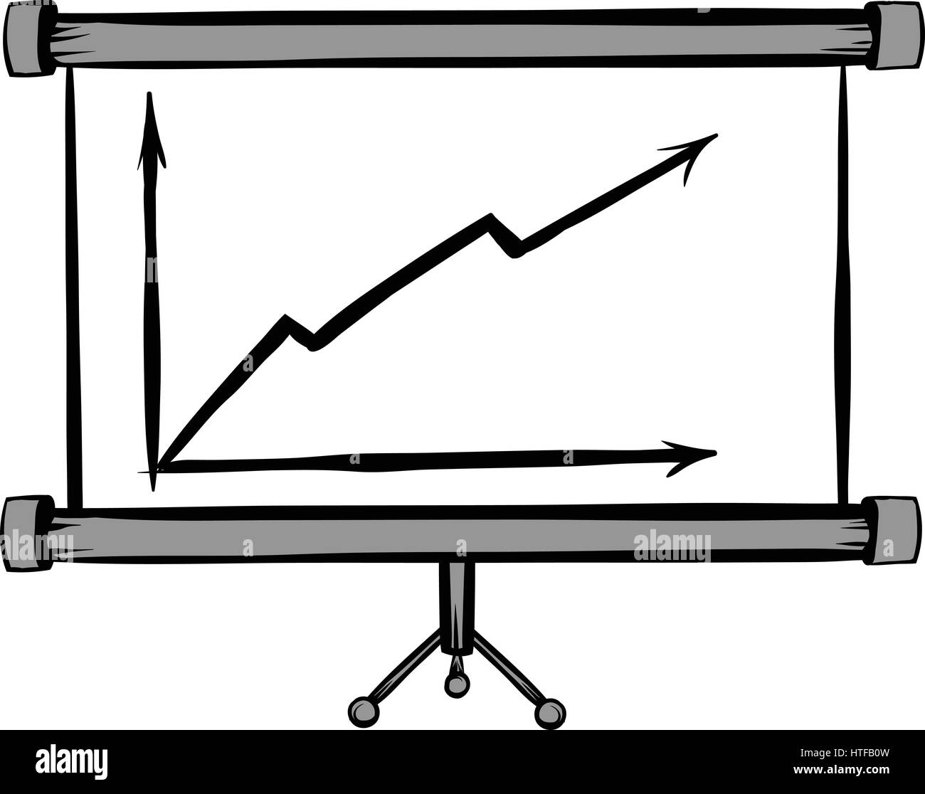 Cartoon style illustration bar graph Black and White Stock Photos ...