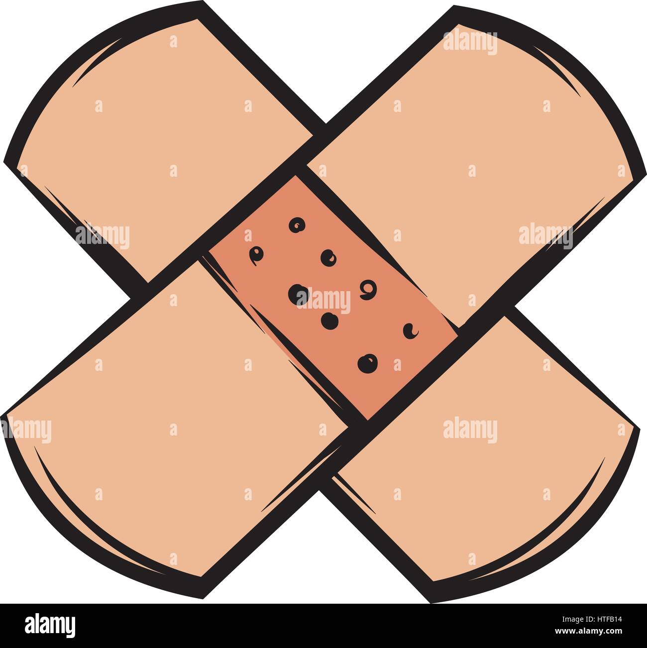 Medical plaster icon in cartoon style isolated vector illustration ...