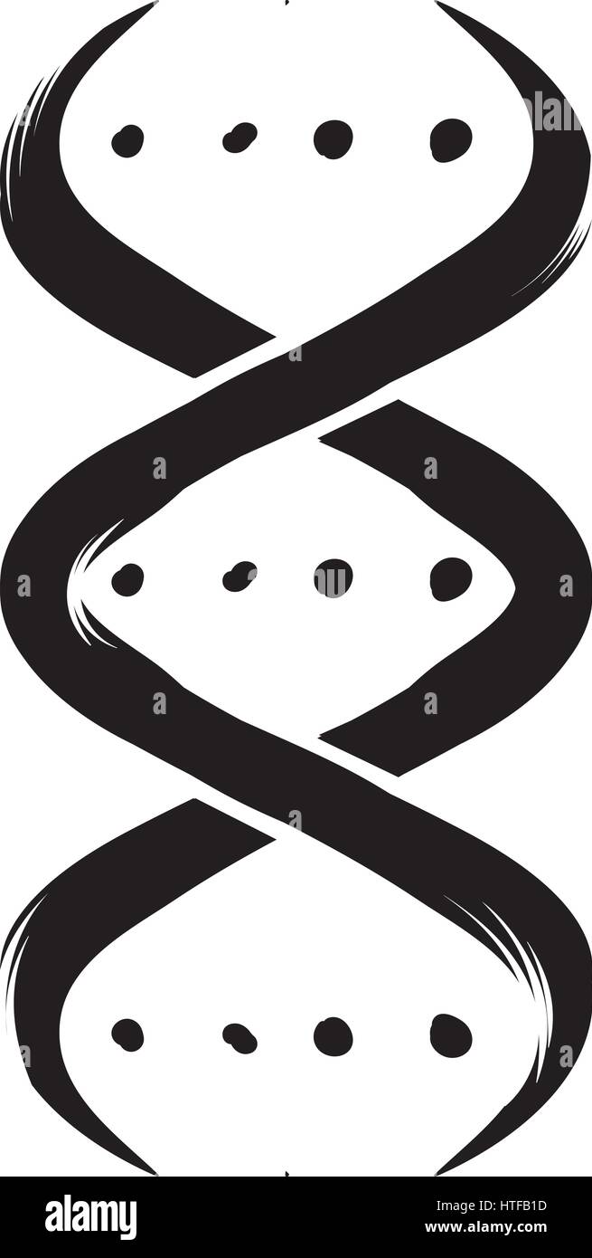 DNA strand icon in cartoon style isolated vector illustration Stock ...