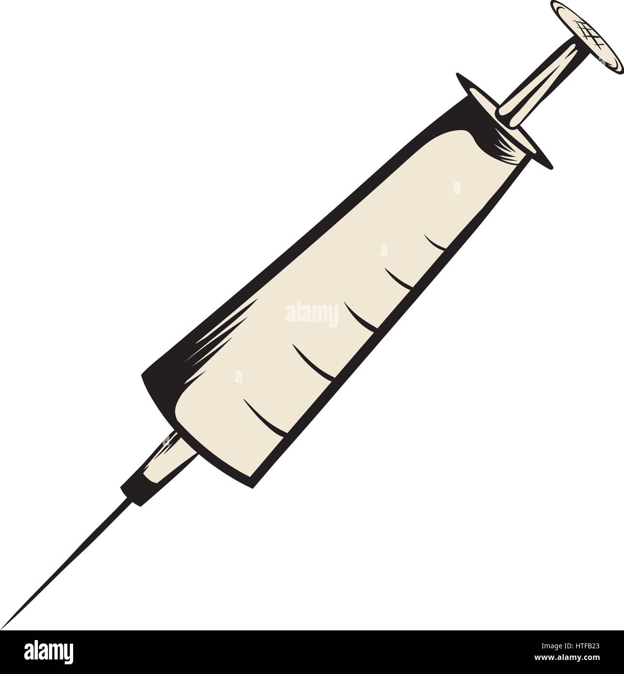 Syringe icon in cartoon style isolated vector illustration Stock Vector ...
