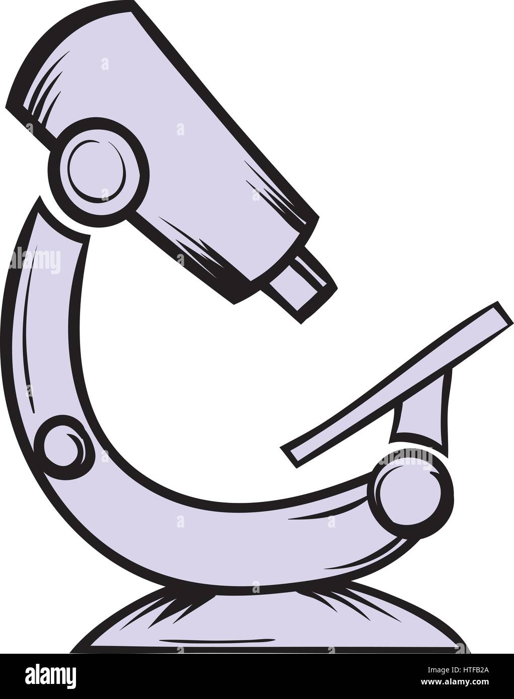 Microscope icon in cartoon style isolated vector illustration Stock ...