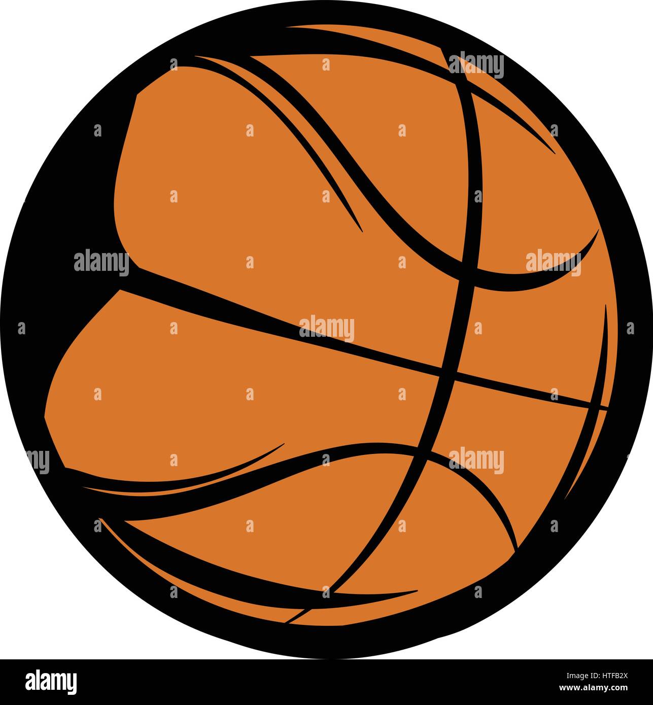 Basketball icon in cartoon style isolated vector illustration Stock ...