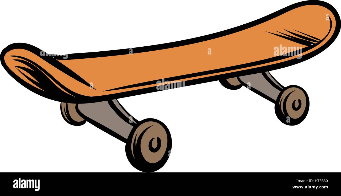 Skateboard icon in cartoon style isolated vector illustration Stock ...