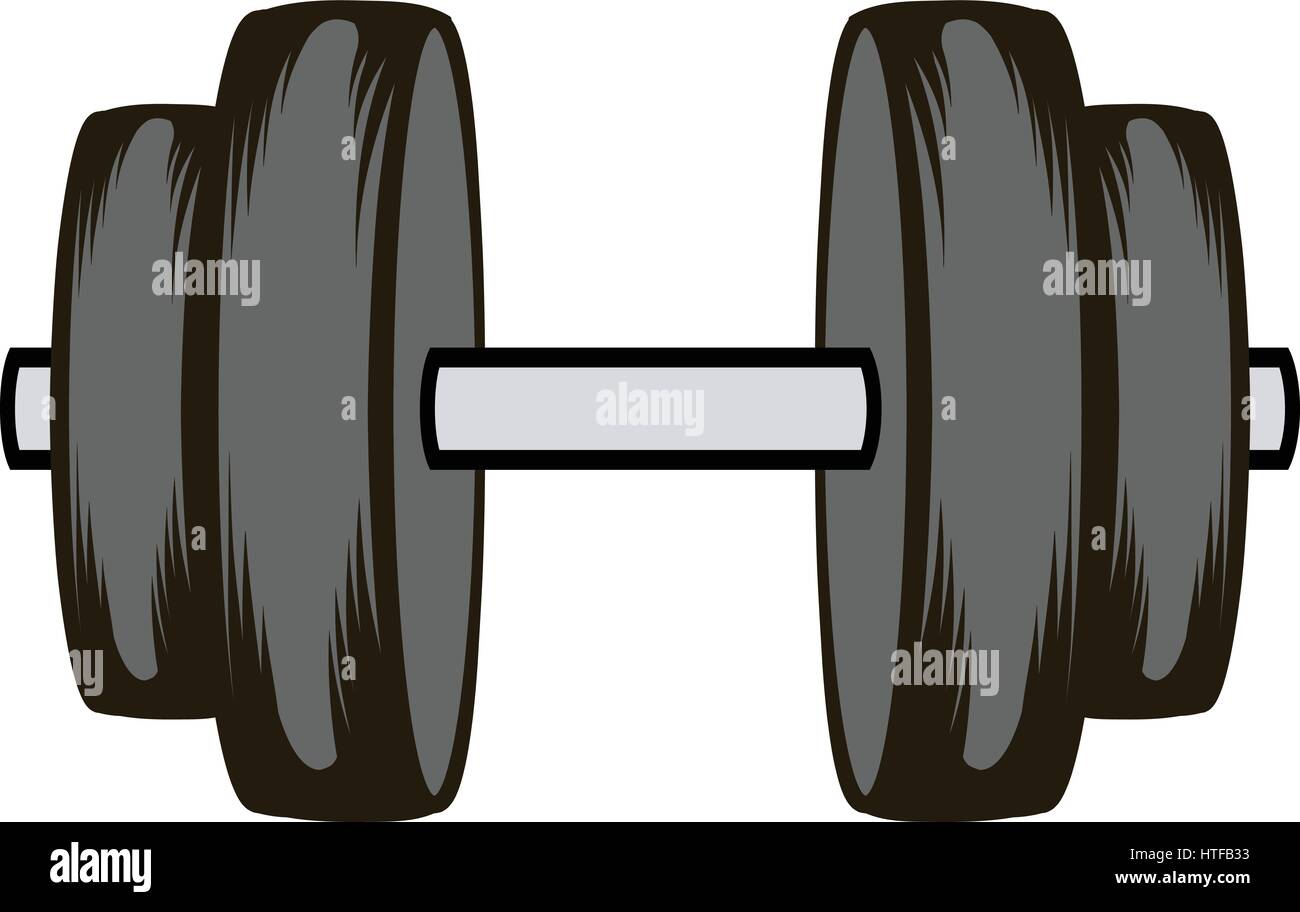 Barbell icon in cartoon style isolated vector illustration Stock Vector ...