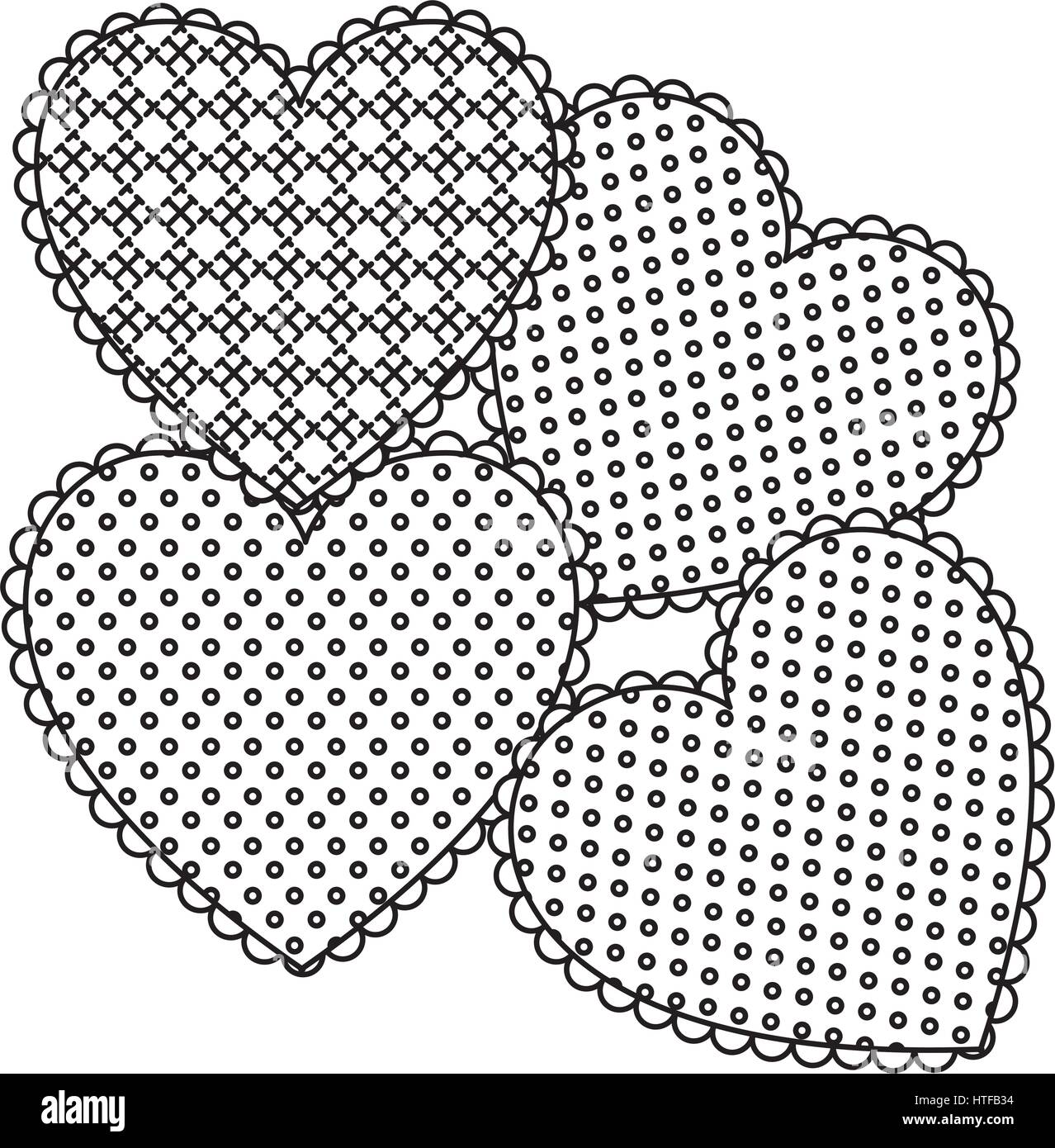 grayscale figures heart icon Stock Vector Image & Art - Alamy