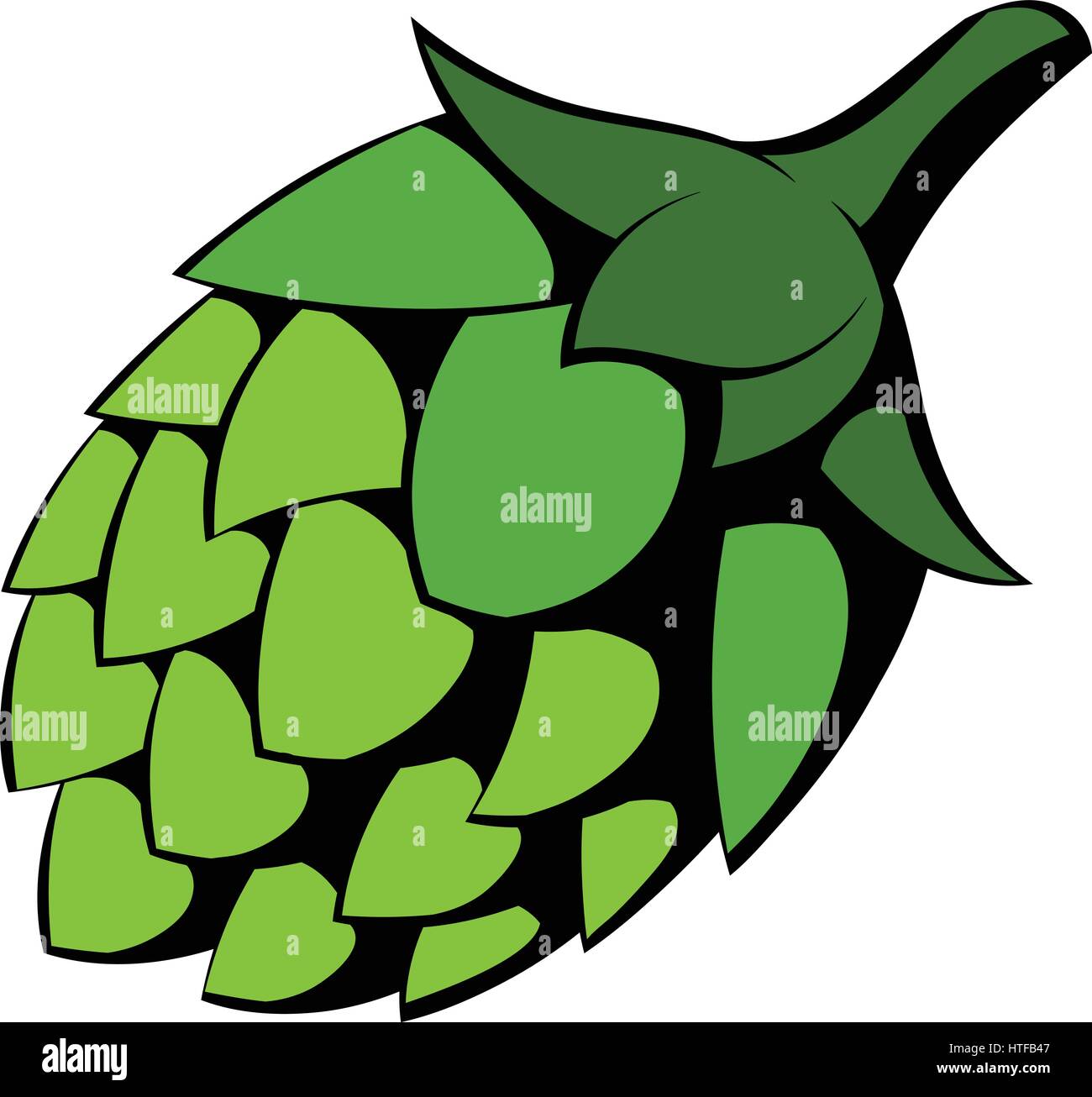 Green hop icon in icon in cartoon style isolated vector illustration ...