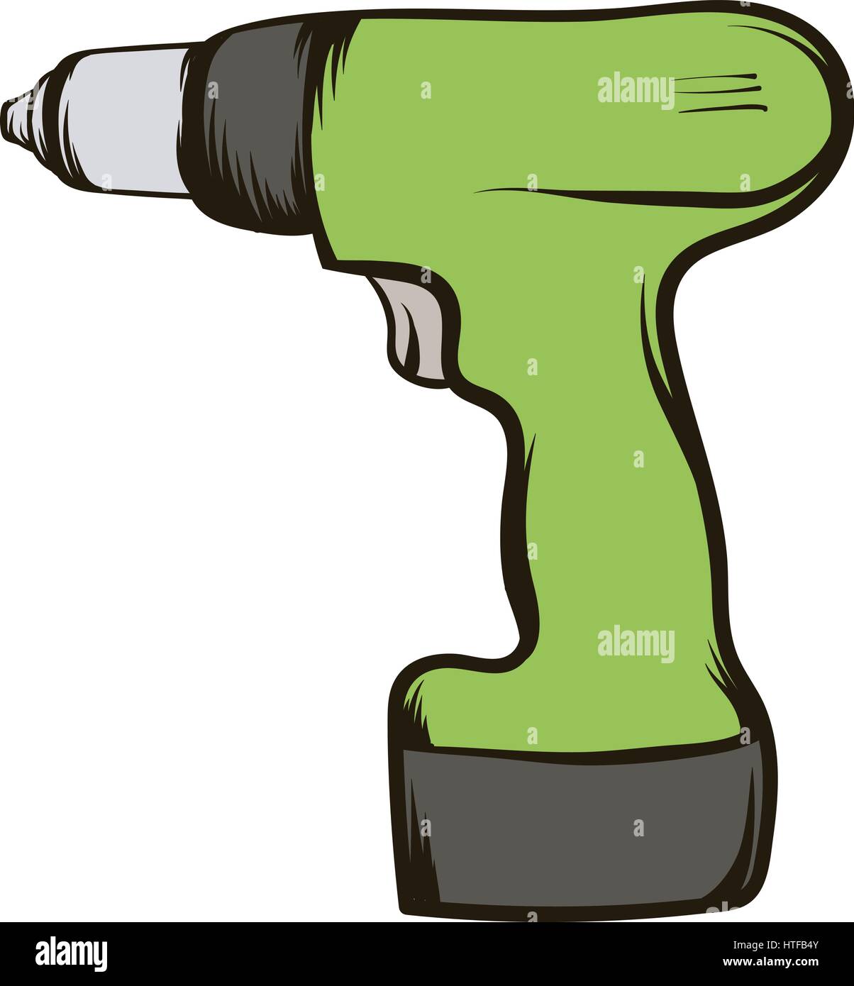 Drill icon in cartoon style isolated vector illustration Stock Vector ...