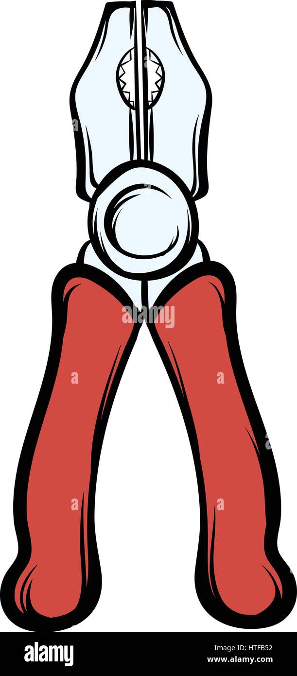 Pliers icon in cartoon style isolated vector illustration Stock Vector ...