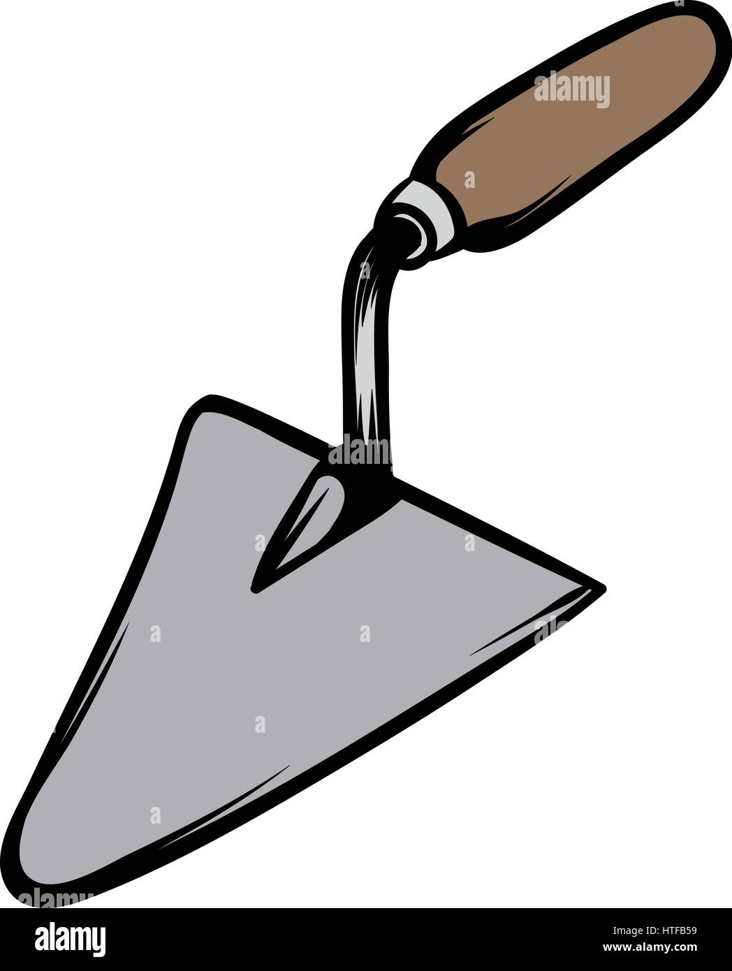 Trowel icon in cartoon style isolated vector illustration Stock Vector ...