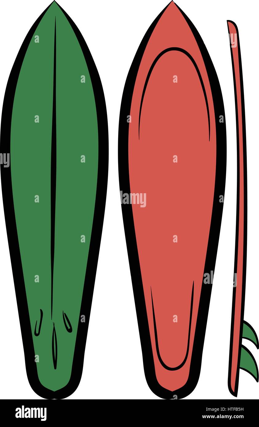 Surfboards icon in cartoon style isolated vector illustration Stock ...