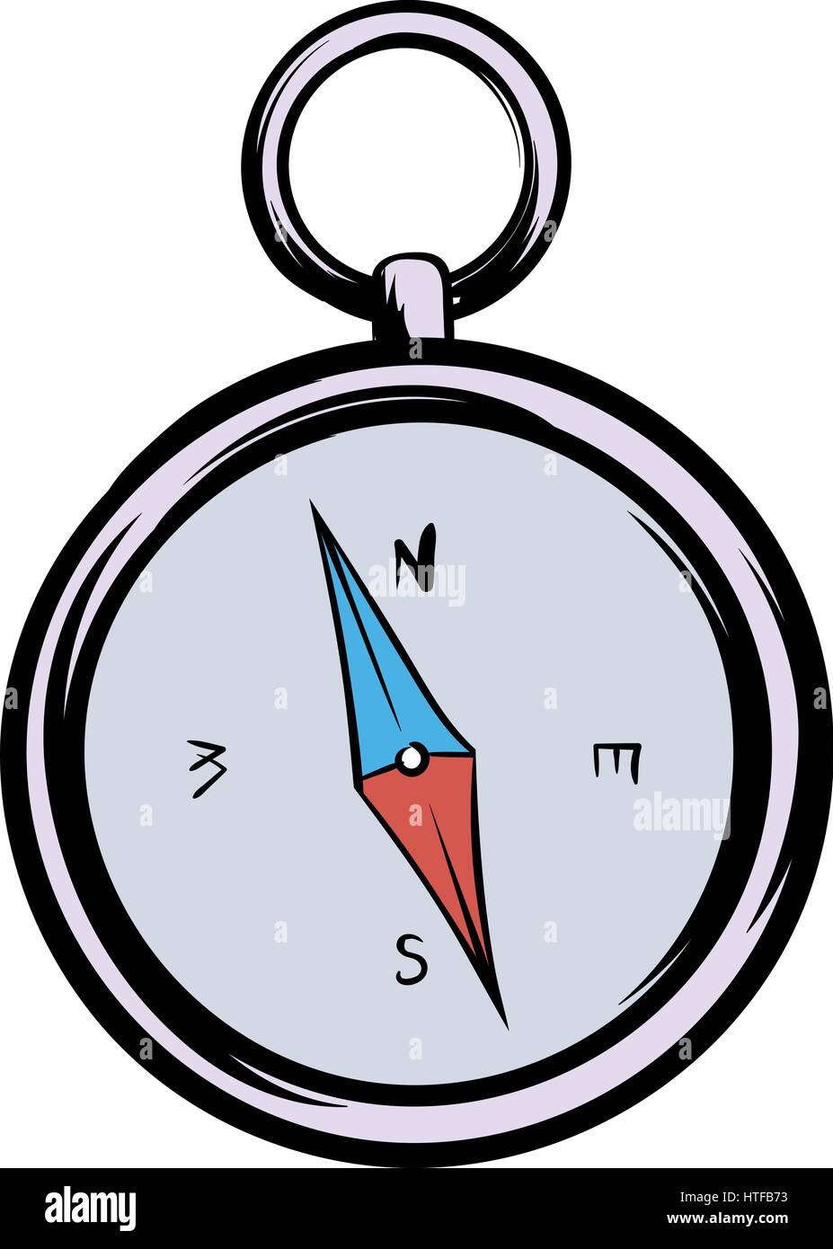 Compass icon in cartoon style isolated vector illustration Stock Vector ...