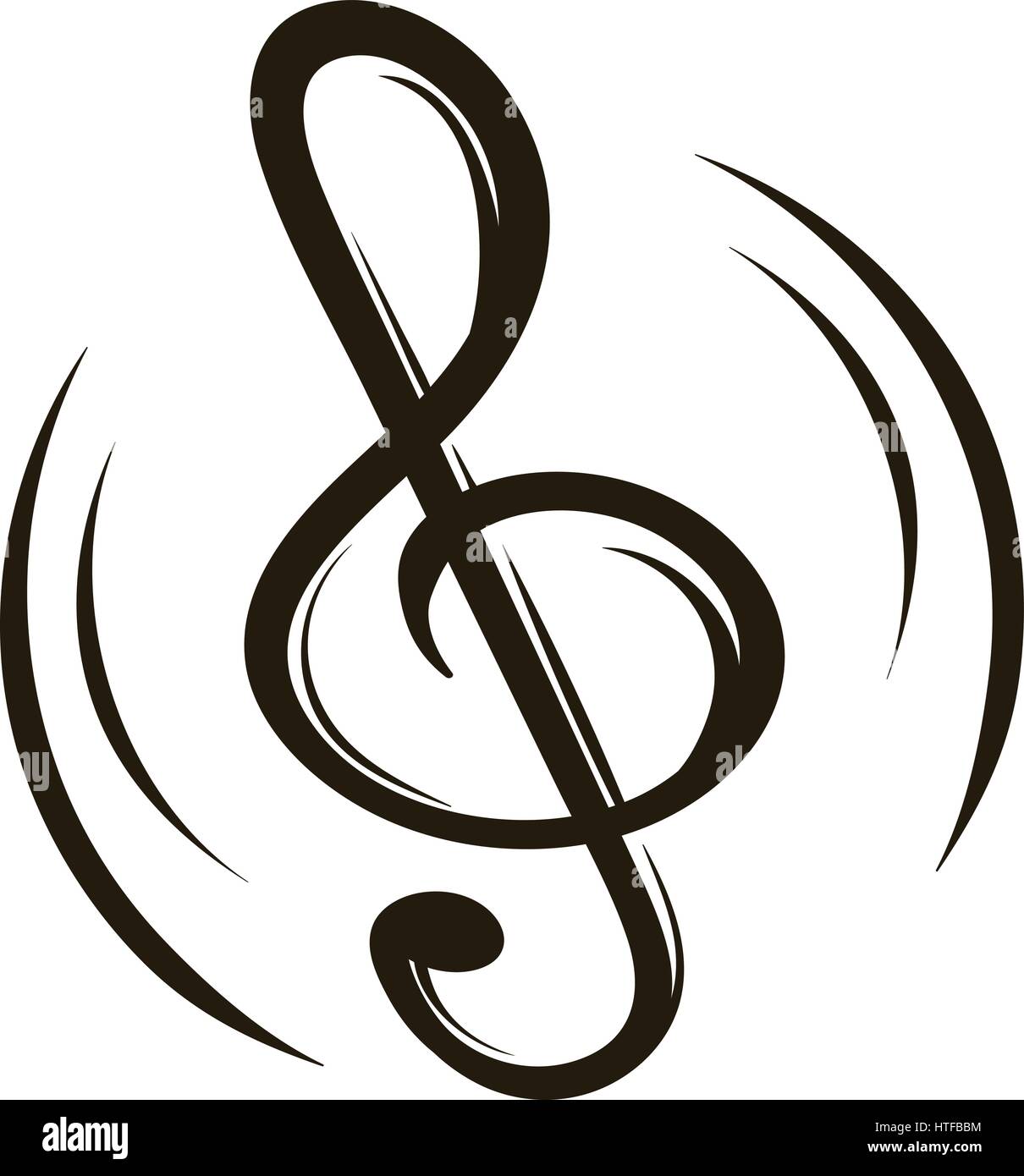 Music key icon in cartoon style isolated vector illustration Stock ...