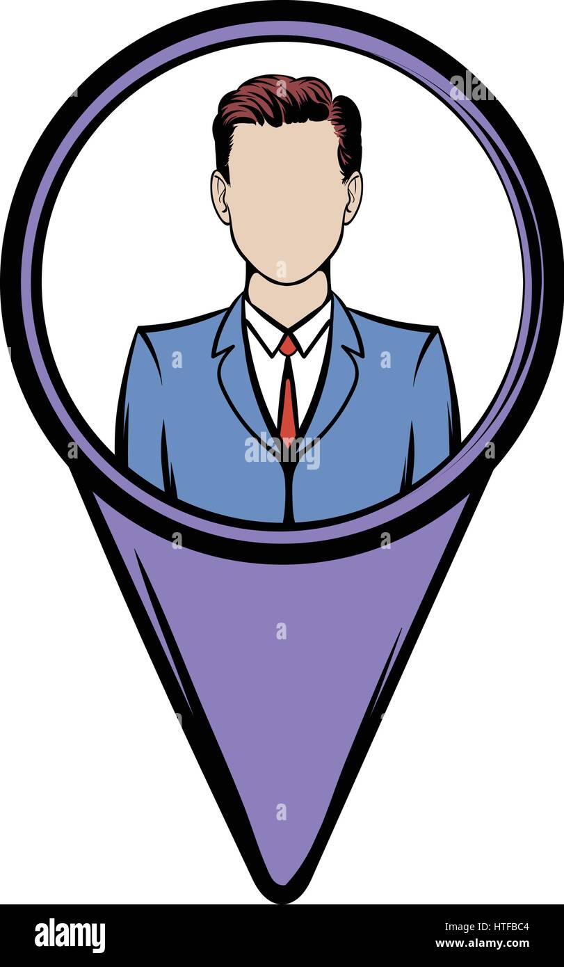 Location people icon in cartoon style isolated vector illustration ...