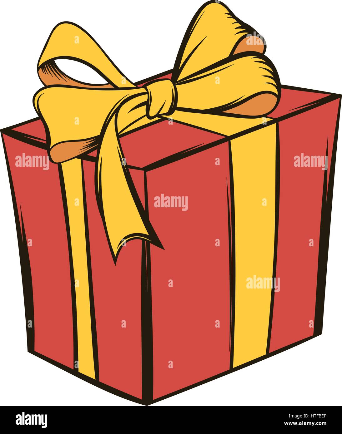 Gift box icon in cartoon style isolated vector illustration Stock ...