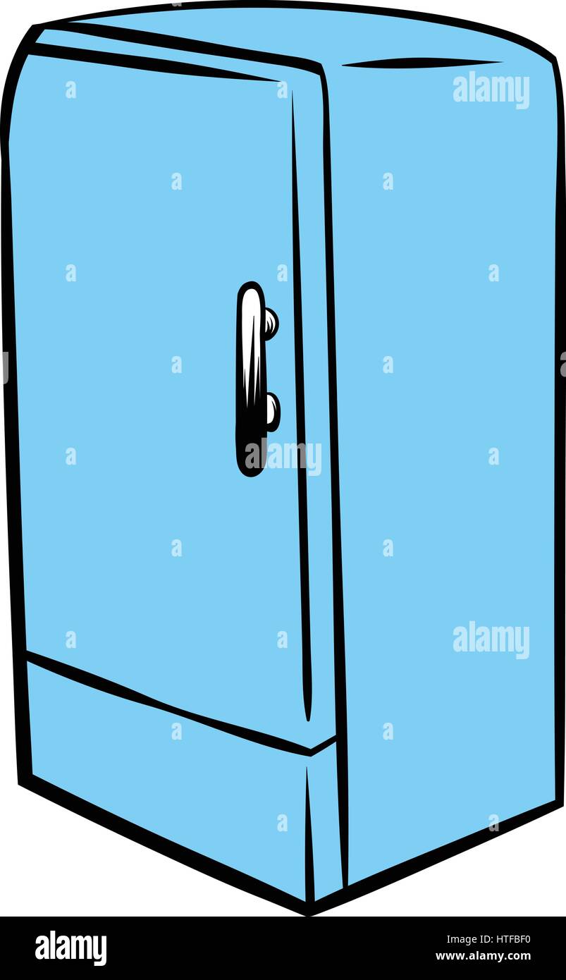Blue fridge icon in cartoon style isolated vector illustration Stock ...