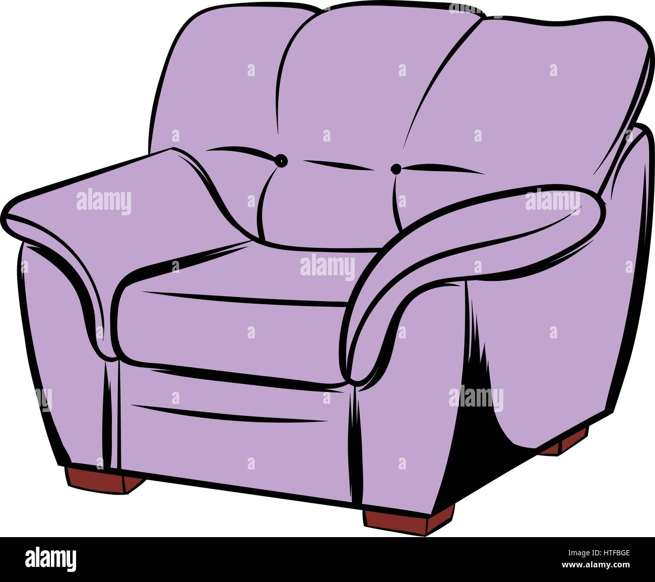 Armchair icon in cartoon style isolated vector illustration Stock ...