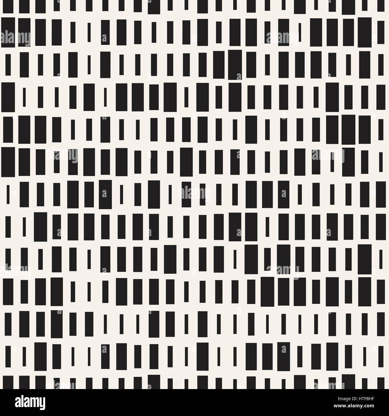 Vector Seamless Black And White Irregular Dash Rectangles Grid Pattern ...