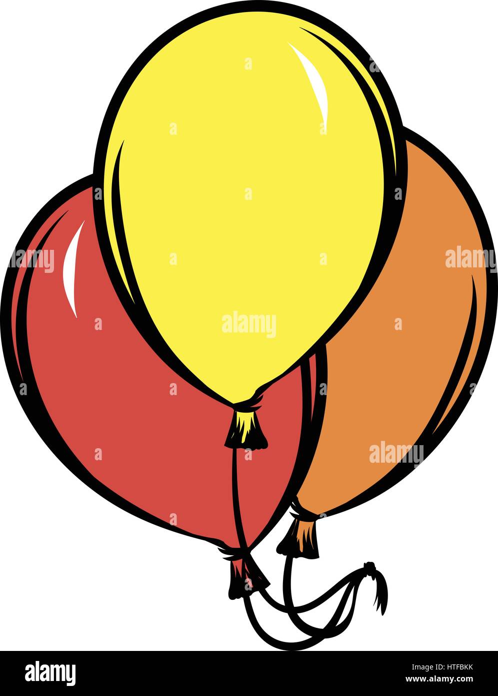Balloons icon in cartoon style isolated vector illustration Stock ...