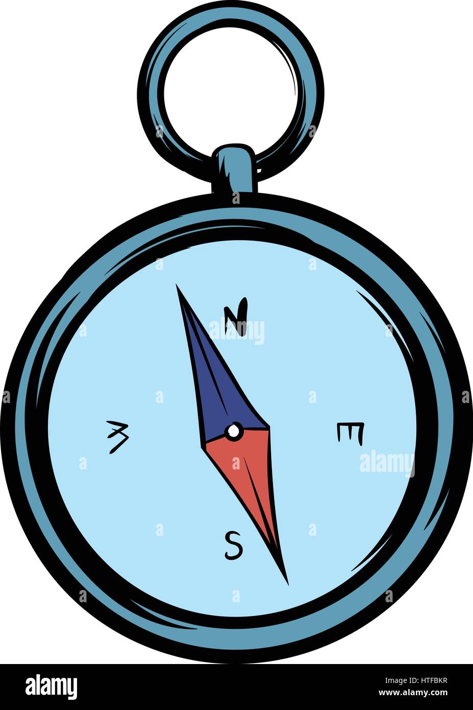 Compass icon in cartoon style isolated vector illustration Stock Vector ...