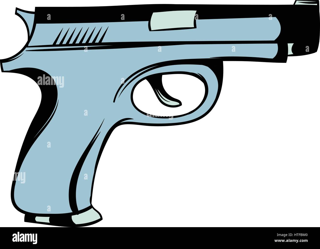Gun icon in cartoon style isolated vector illustration Stock Vector ...