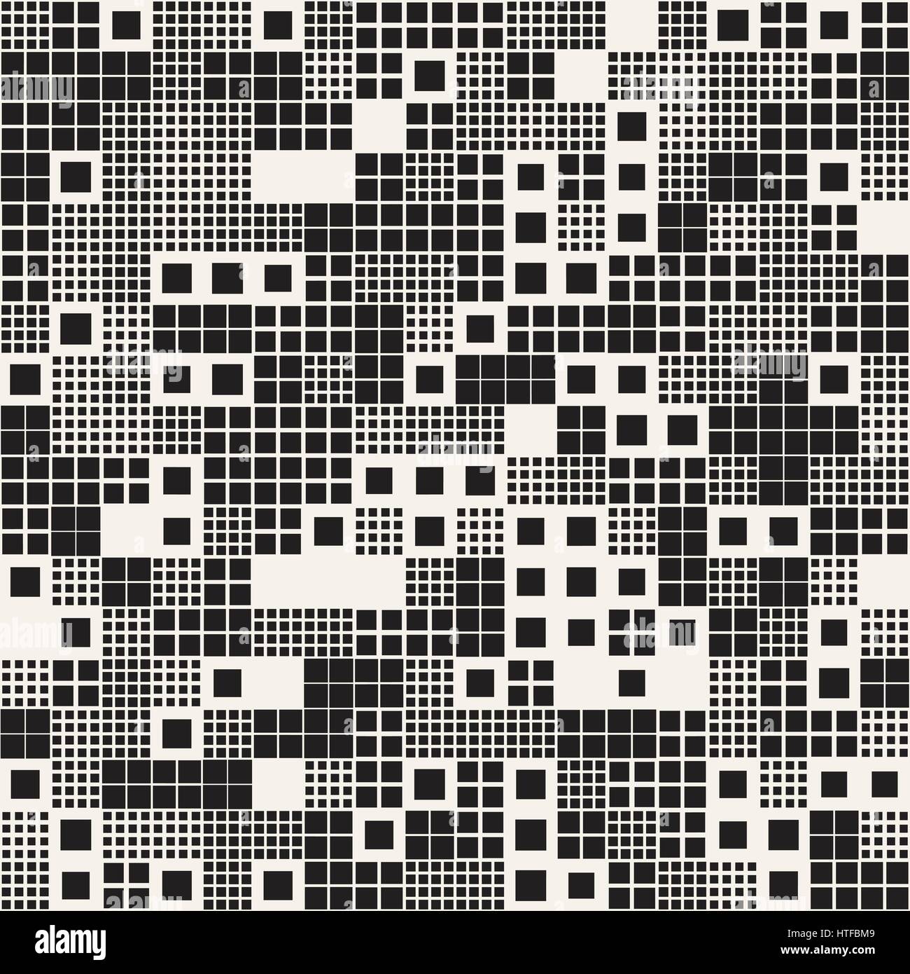 Modern Stylish Halftone Texture. Endless Abstract Background With Random Size Squares. Vector ...