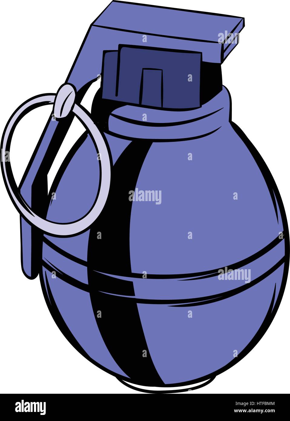 Grenade icon in cartoon style isolated vector illustration Stock Vector ...