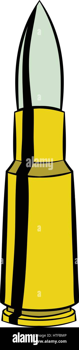 Bullet icon in cartoon style isolated vector illustration Stock Vector ...