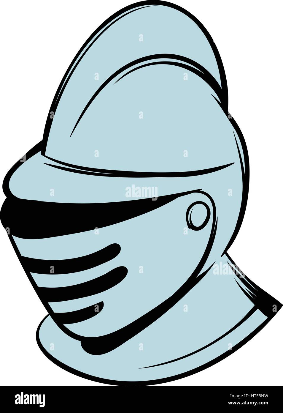Medieval helmet icon in cartoon style isolated vector illustration ...