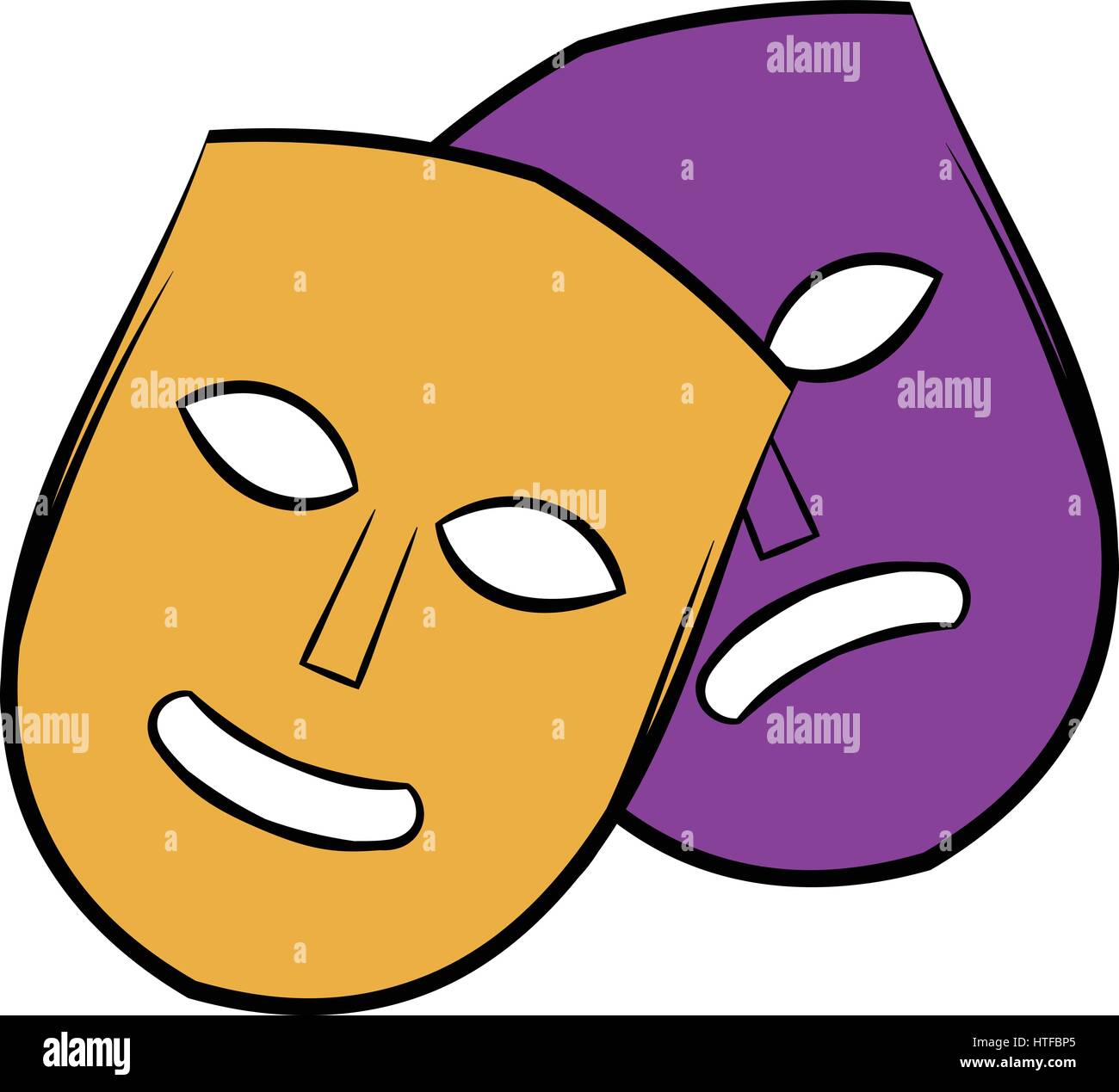 Theater icon in cartoon style isolated vector illustration Stock Vector ...
