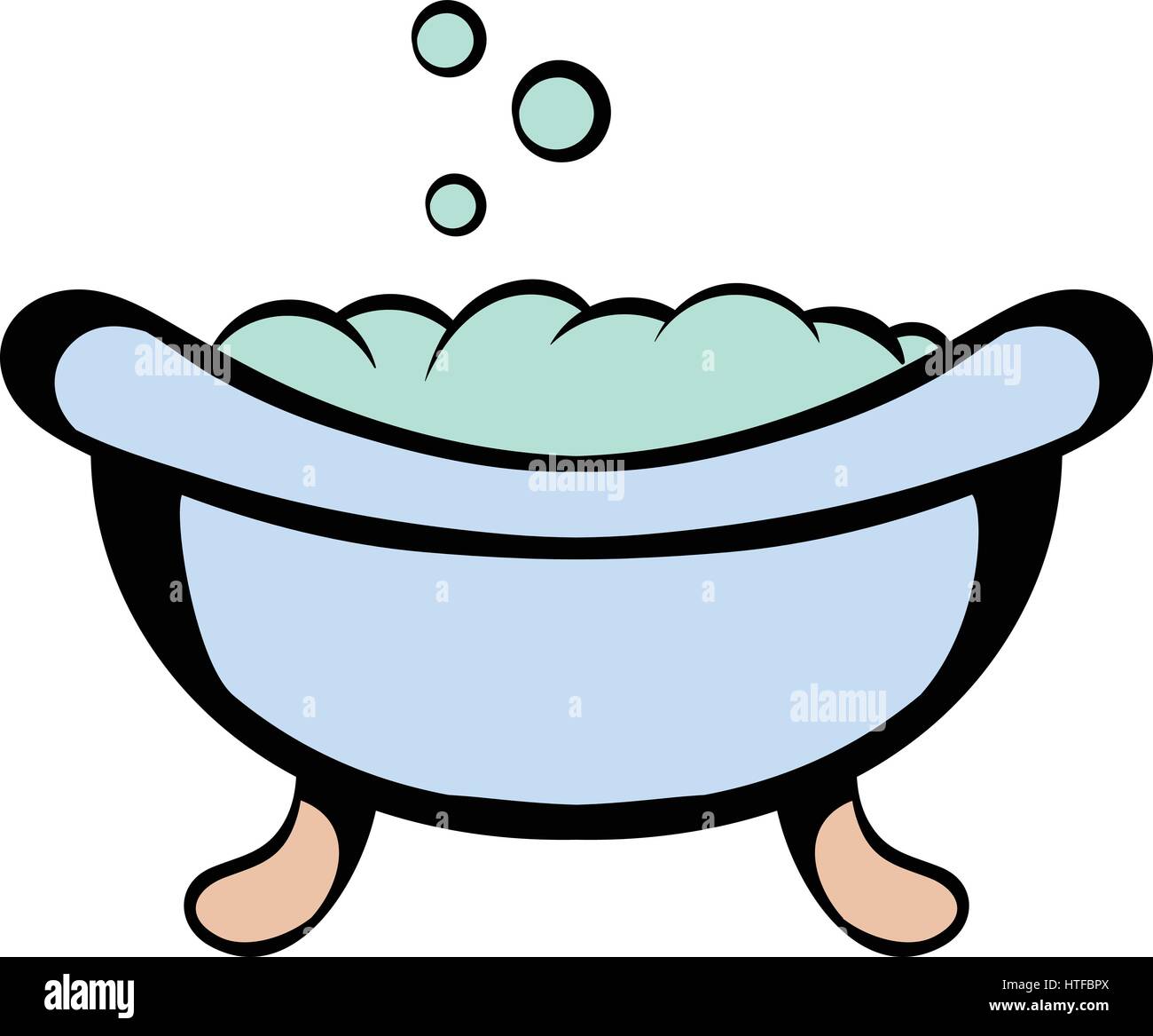 Baby bath icon in cartoon style isolated vector illustration Stock ...
