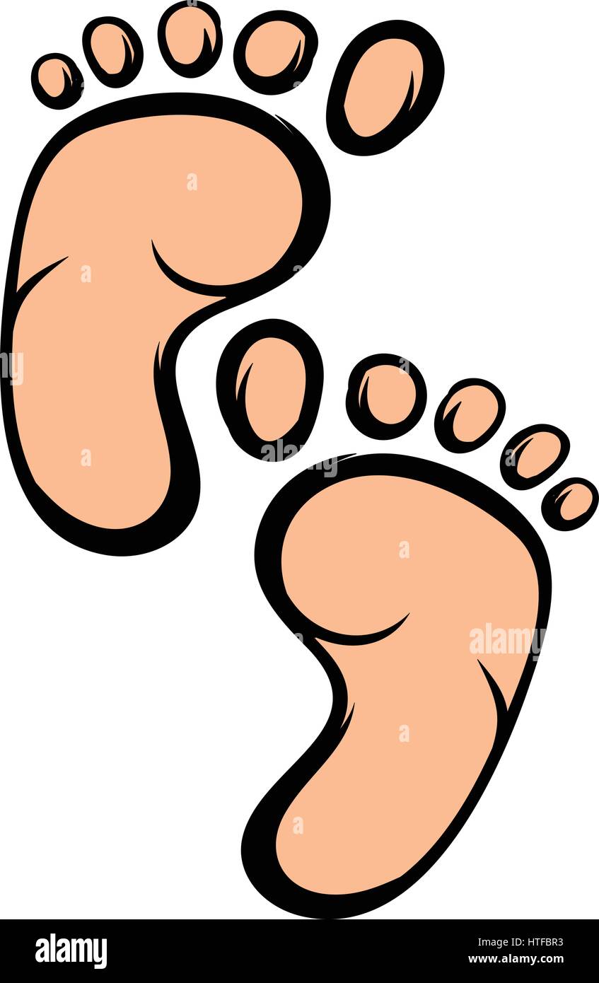 Baby footprints icon cartoon Stock Vector Image & Art - Alamy