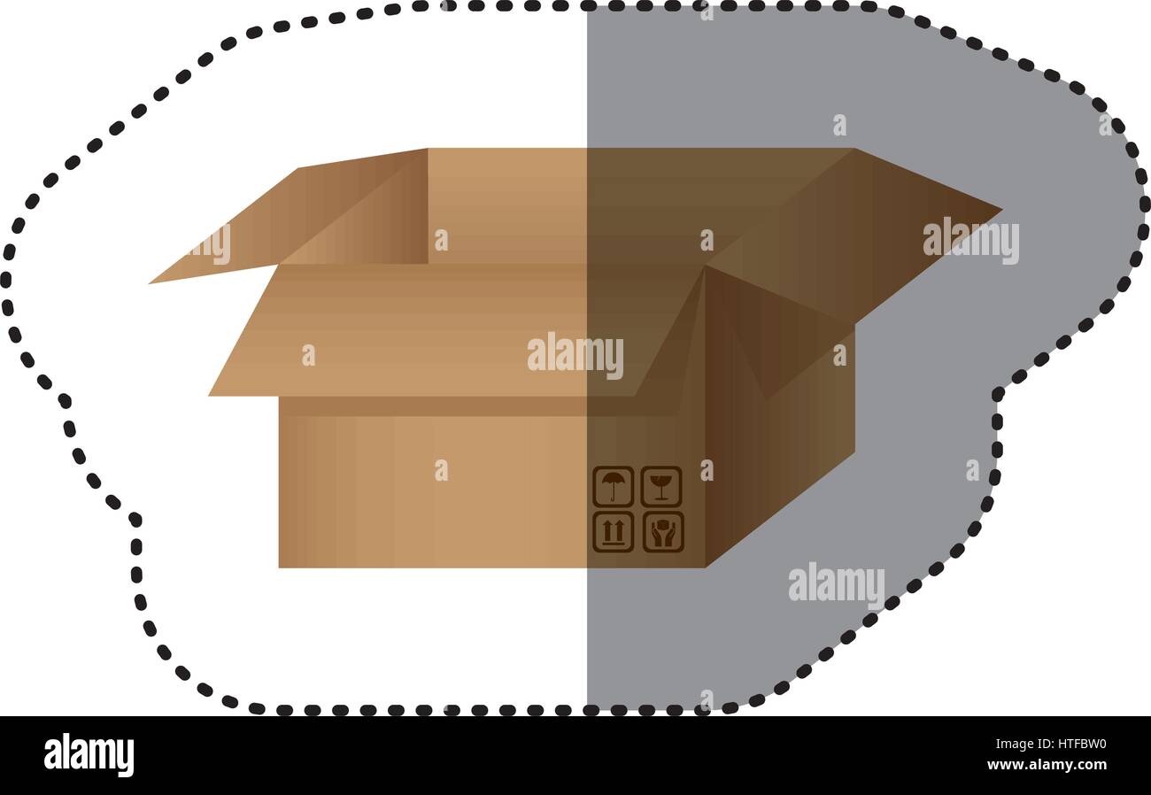 box open with symbols icon Stock Vector Image & Art - Alamy