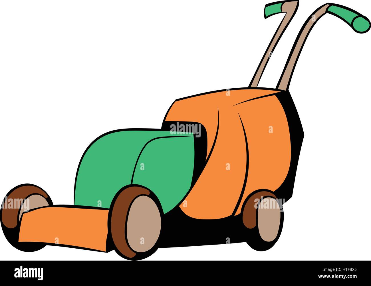 Mower cartoon hi-res stock photography and images - Alamy