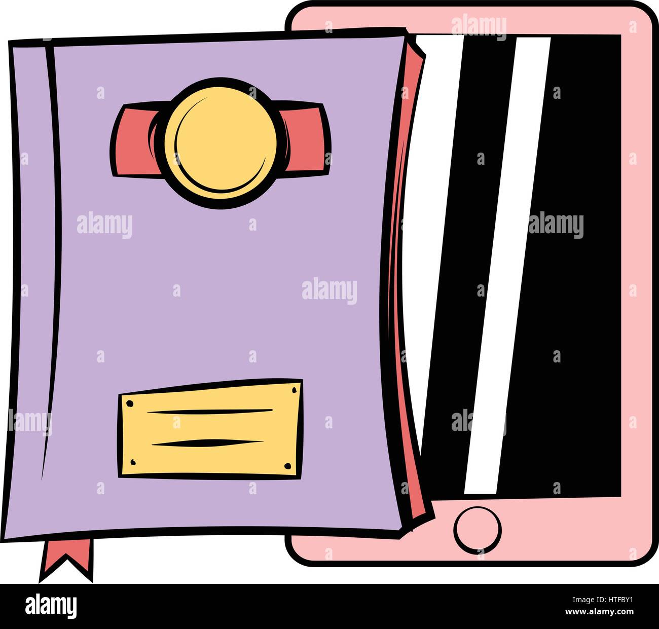 Notepad and smart phone icon Stock Vector Image & Art - Alamy