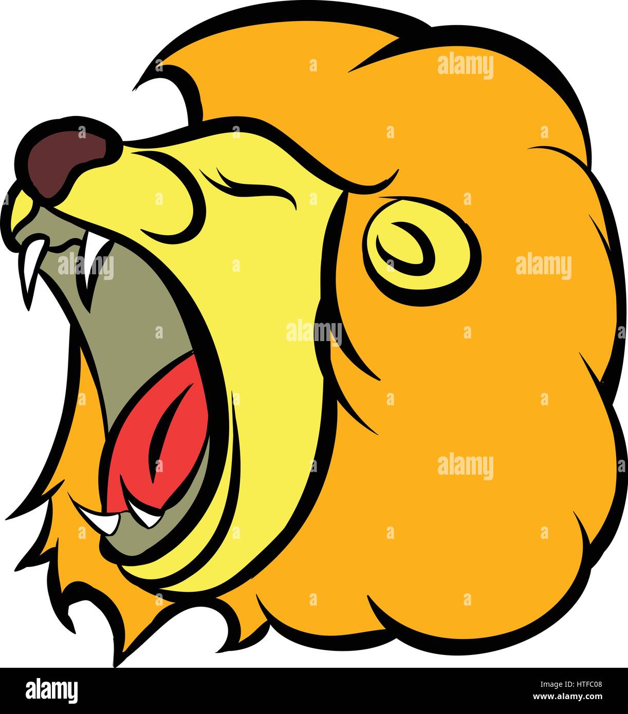 Animated Lion Face Roaring