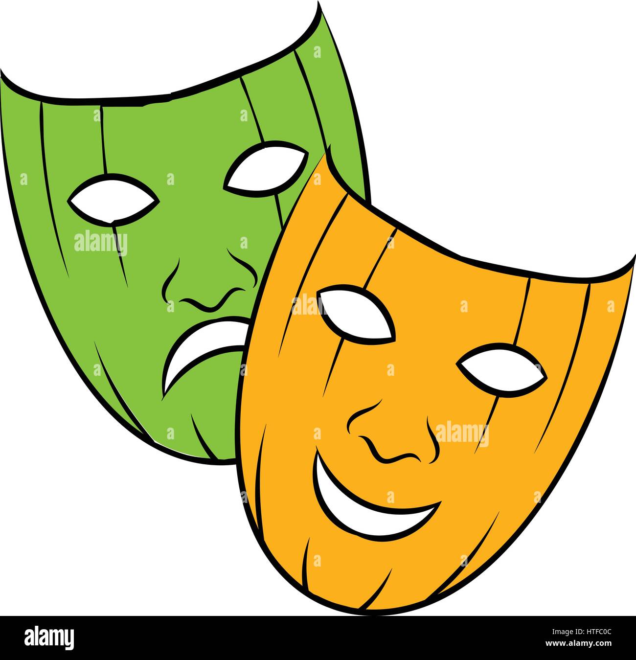 Comedy tragic and icon cartoon Stock Vector Image & Art - Alamy