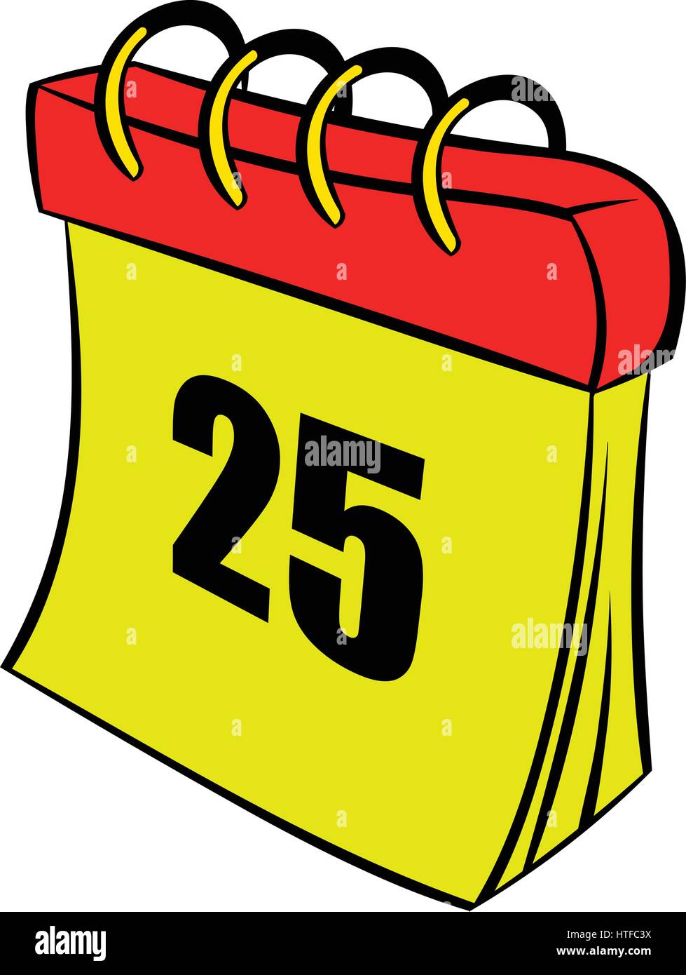 Calendar 25 number icon cartoon Stock Vector Image & Art - Alamy