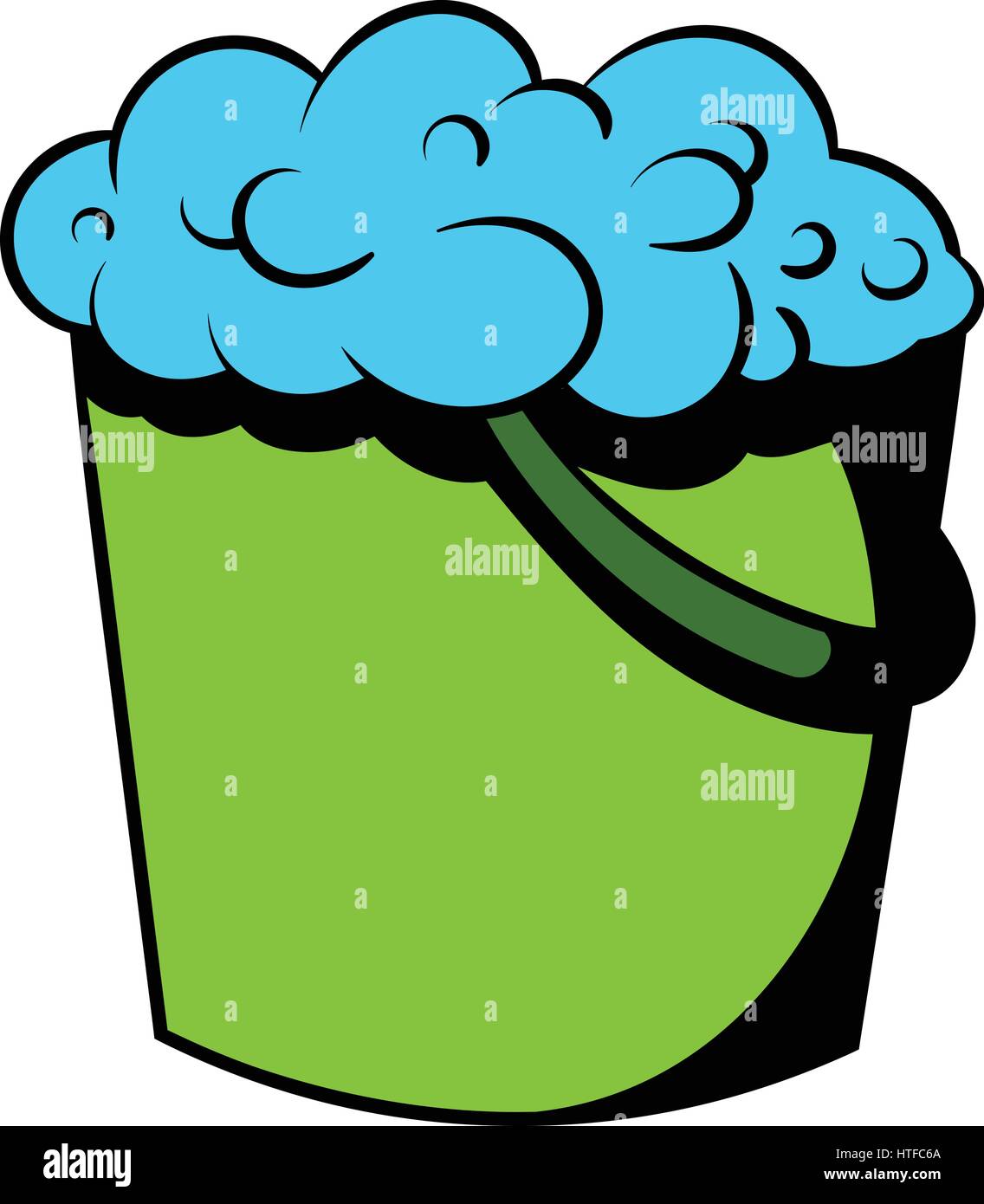 Bucket with foamy water icon, icon cartoon Stock Vector Image & Art - Alamy
