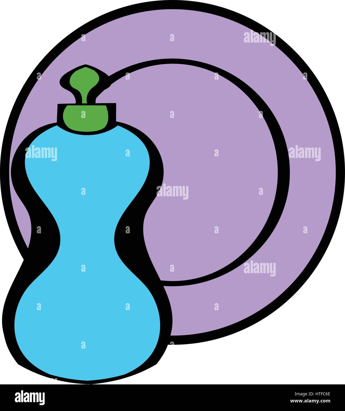 Wash dishwasher kitchen cartoon Stock Vector Images - Alamy